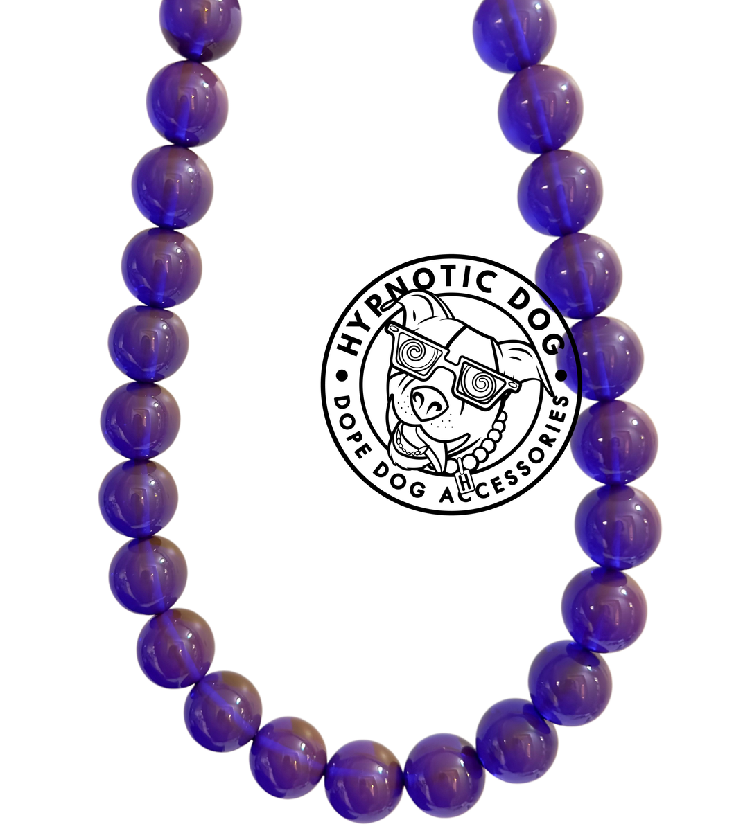 Indigo Day Glow Resin Bead Collar – Hypnotic Dog
