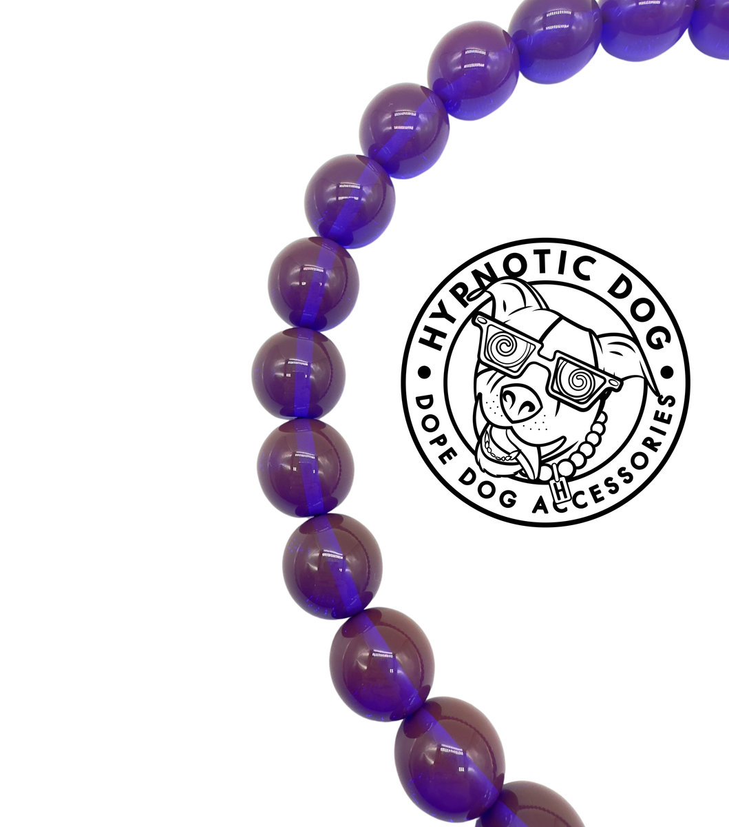 Indigo Day Glow Resin Bead Collar – Hypnotic Dog