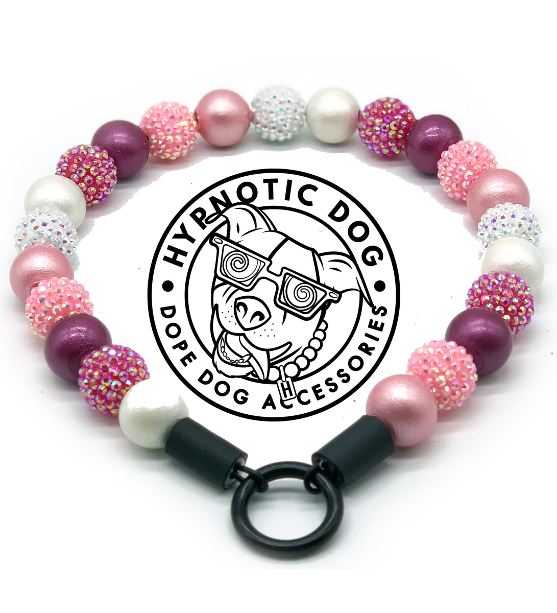 Pink Gradient Glitz Bead Collar – Hypnotic Dog